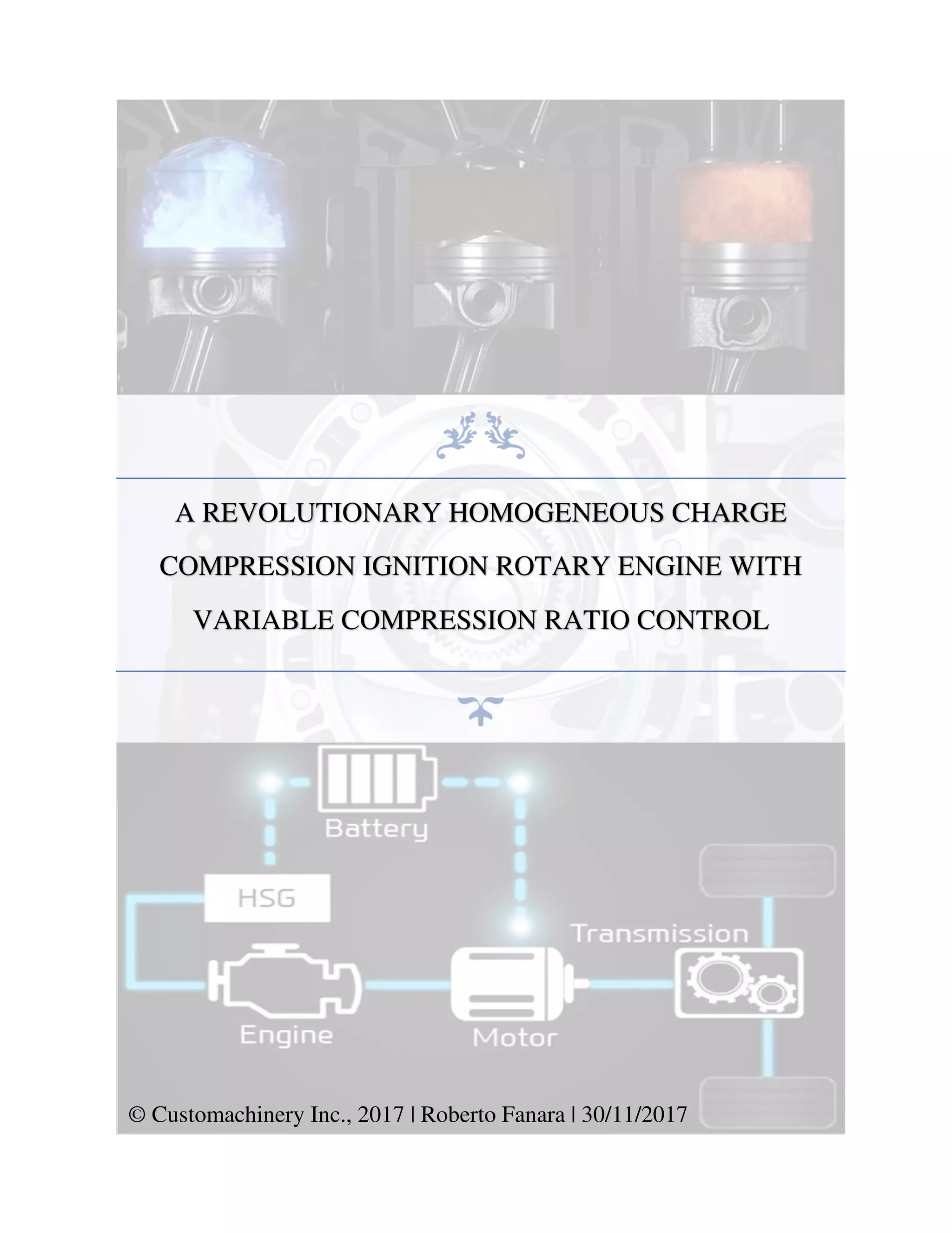 HCCI-VCR Rotary Engine Technical Paper | PDF
