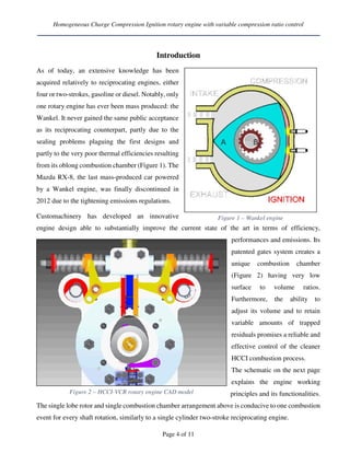 HCCI-VCR Rotary Engine Technical Paper | PDF