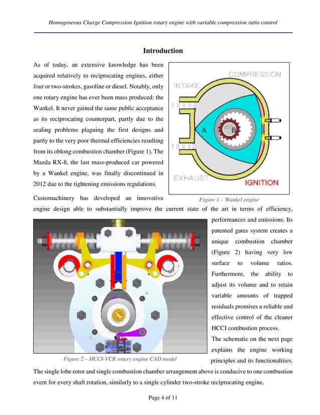 HCCI-VCR Rotary Engine Technical Paper | PDF