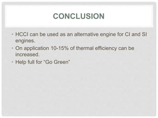 HCCI engine | PPTX