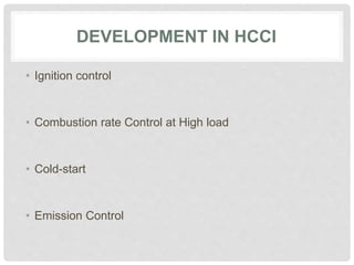 HCCI engine | PPTX