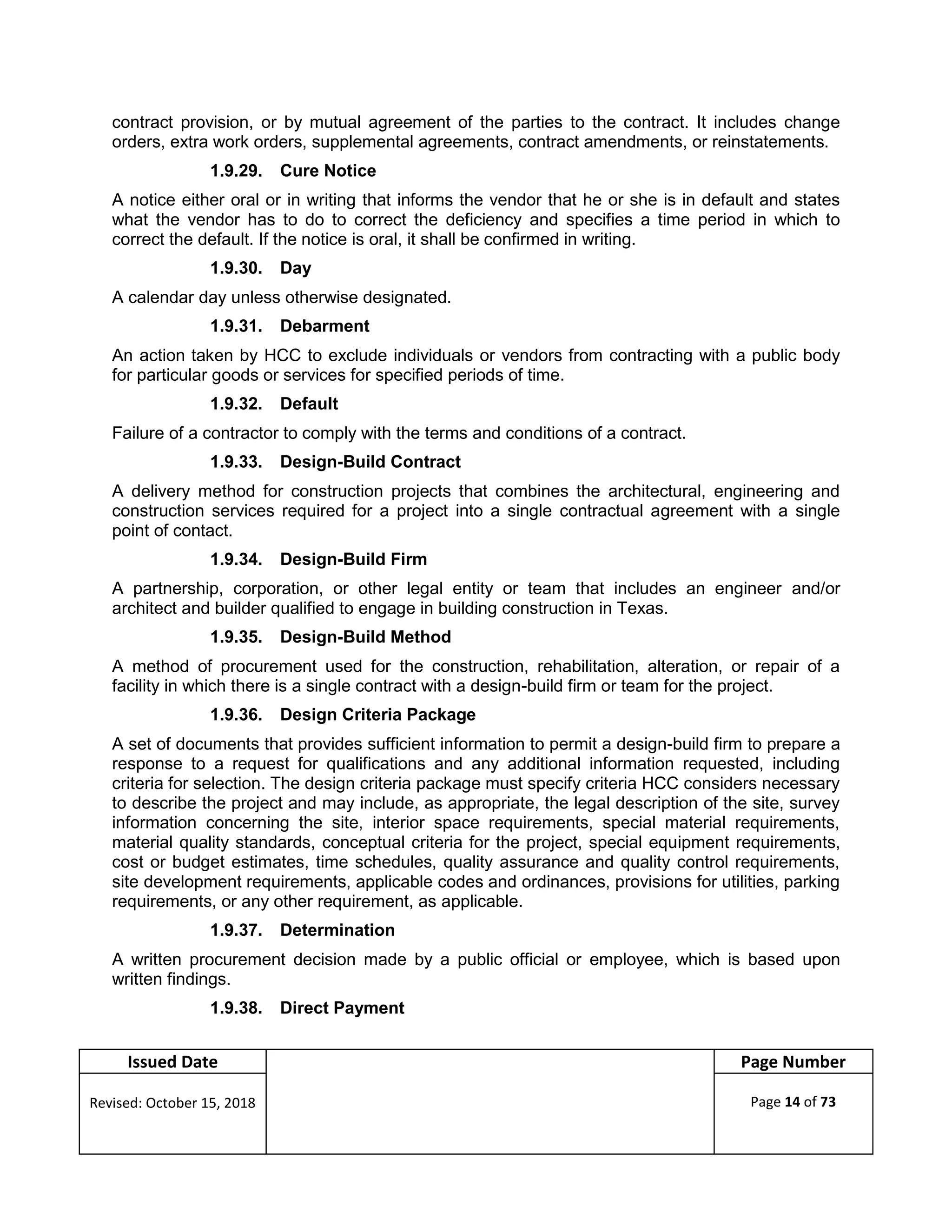 Hcc procurement procedures_10-15-18 | PDF
