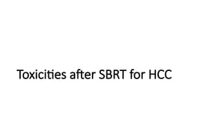 Role of Stereotactic Body Radiotherapy in Hepatocellular Carcinoma | PPTX