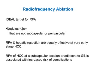 Transarterial chemoembolisation vs RFA for HCC | PPT