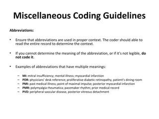 HCC CODING training manual | PPT