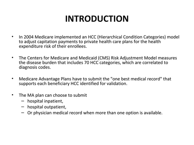 HCC CODING training manual | PPT | Health Insurance | Insurance