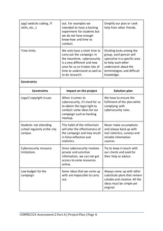 Icp assignment 2 a_group 11_project plan | PDF