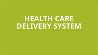 health care delivery system in the philippines | PPTX