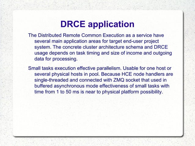 HCE project Distributed Remote Command Execution | PPT