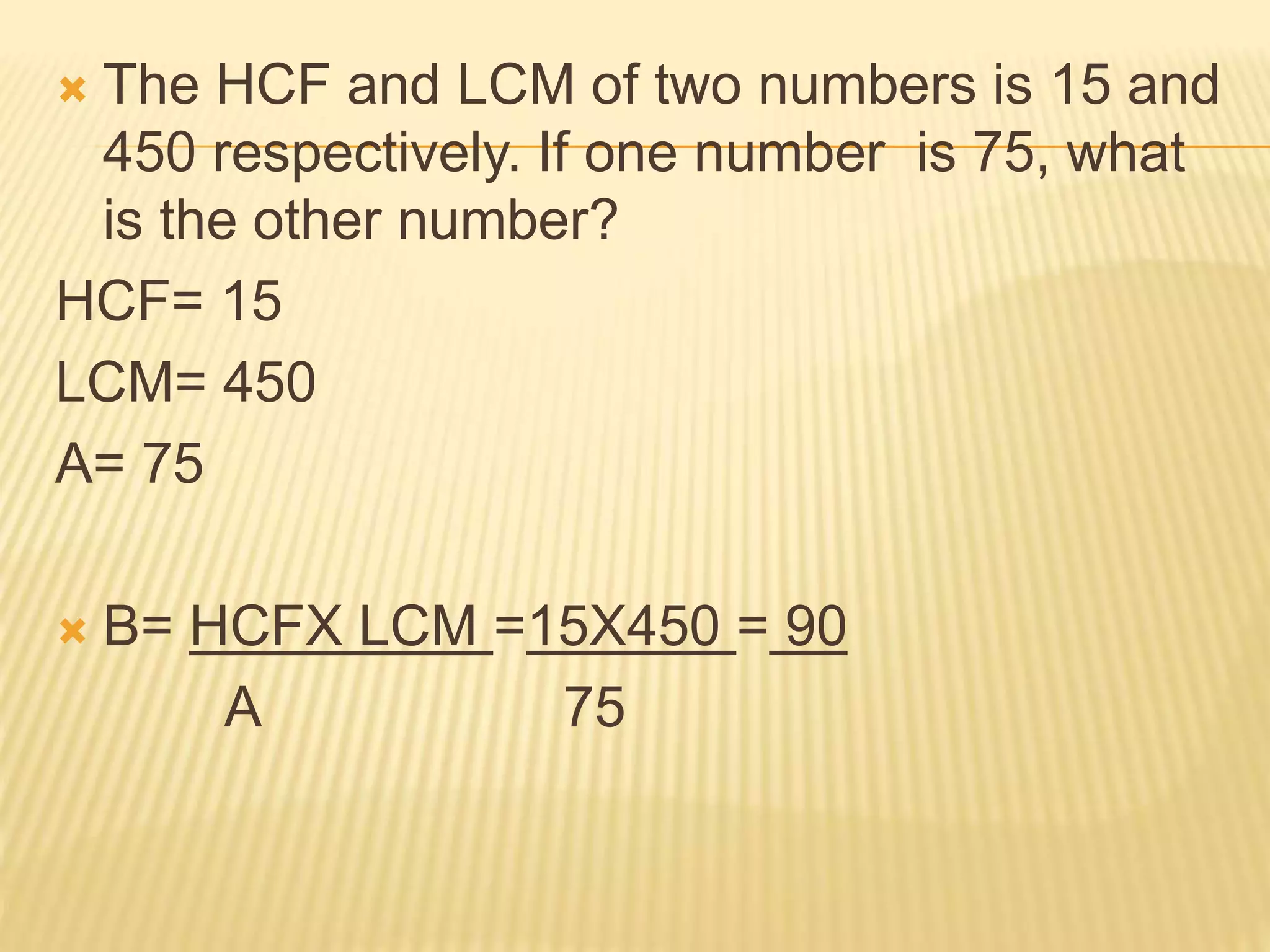 HCF and LCM | PPTX