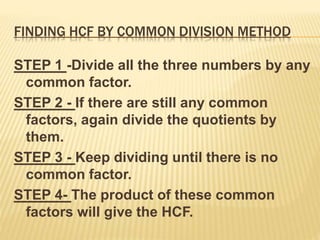 HCF and LCM | PPTX