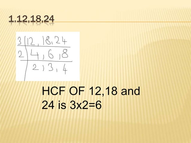 HCF and LCM | PPTX