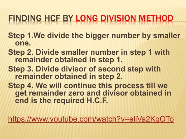 HCF and LCM | PPTX