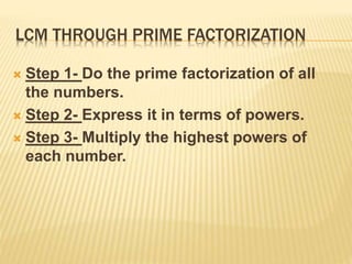 HCF and LCM | PPTX
