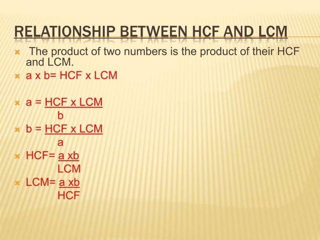 HCF and LCM | PPTX