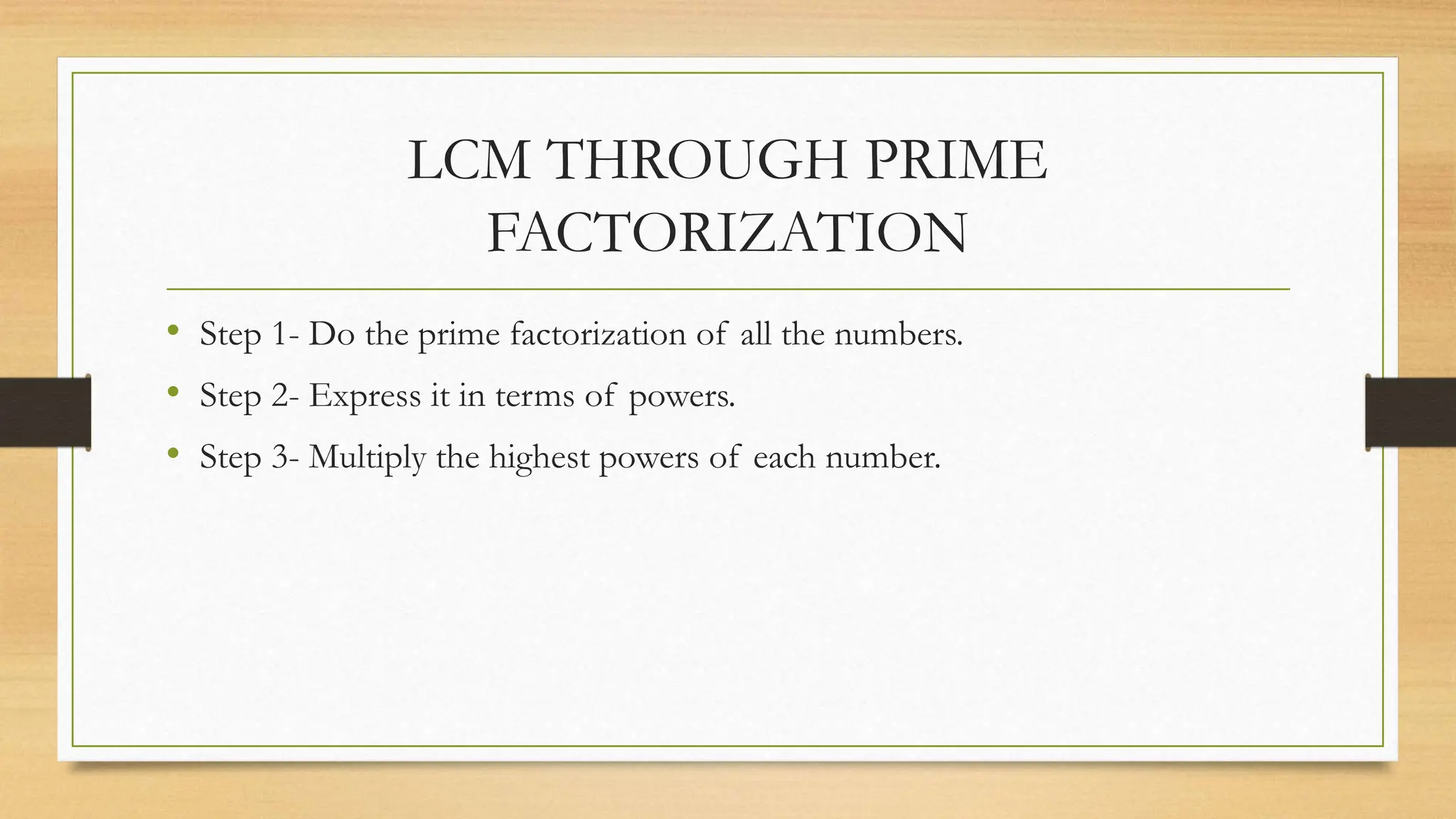 Hcf And Lcm Pptx Related To Maths With Examples Ppt