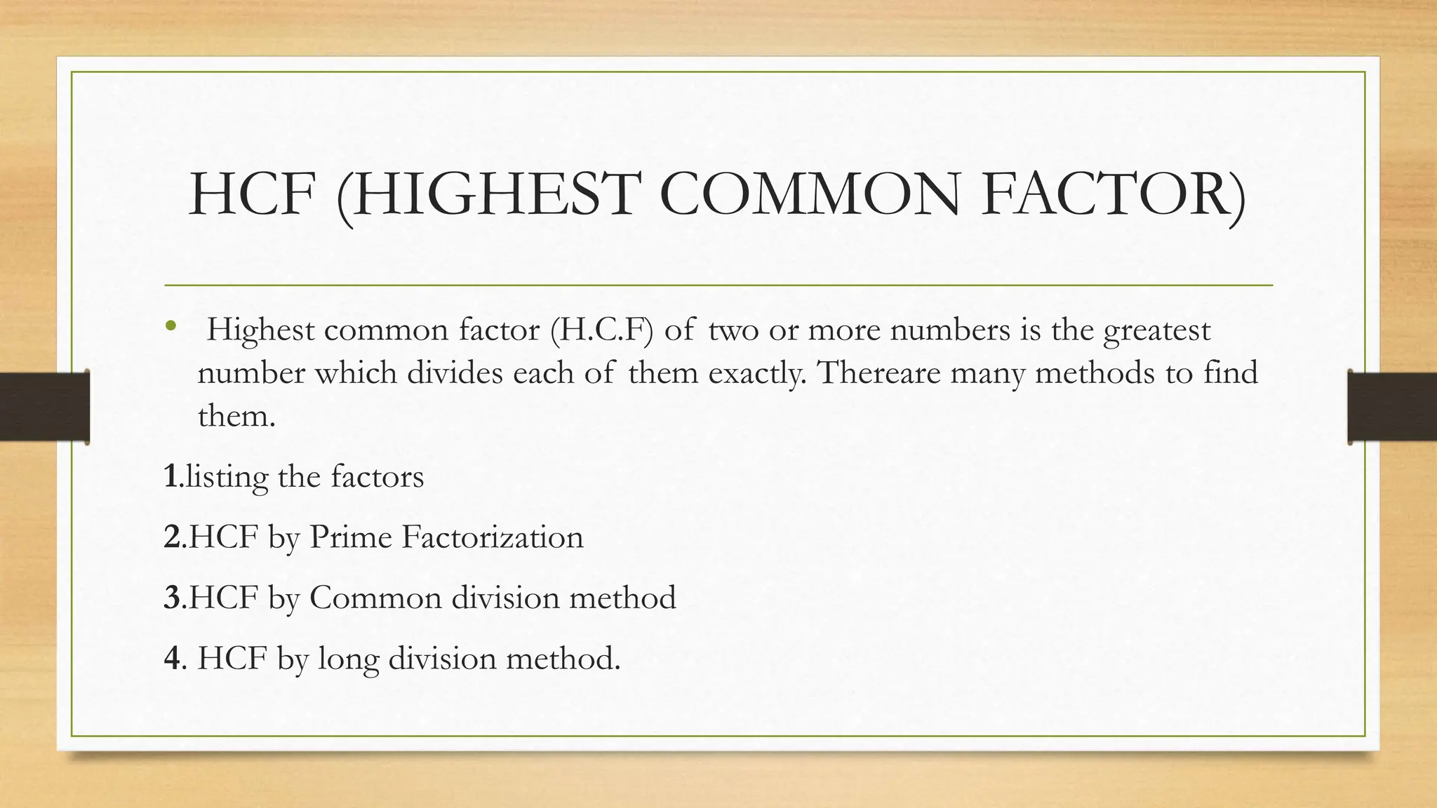 HCF AND LCM.pptx related to maths with examples | PPTX