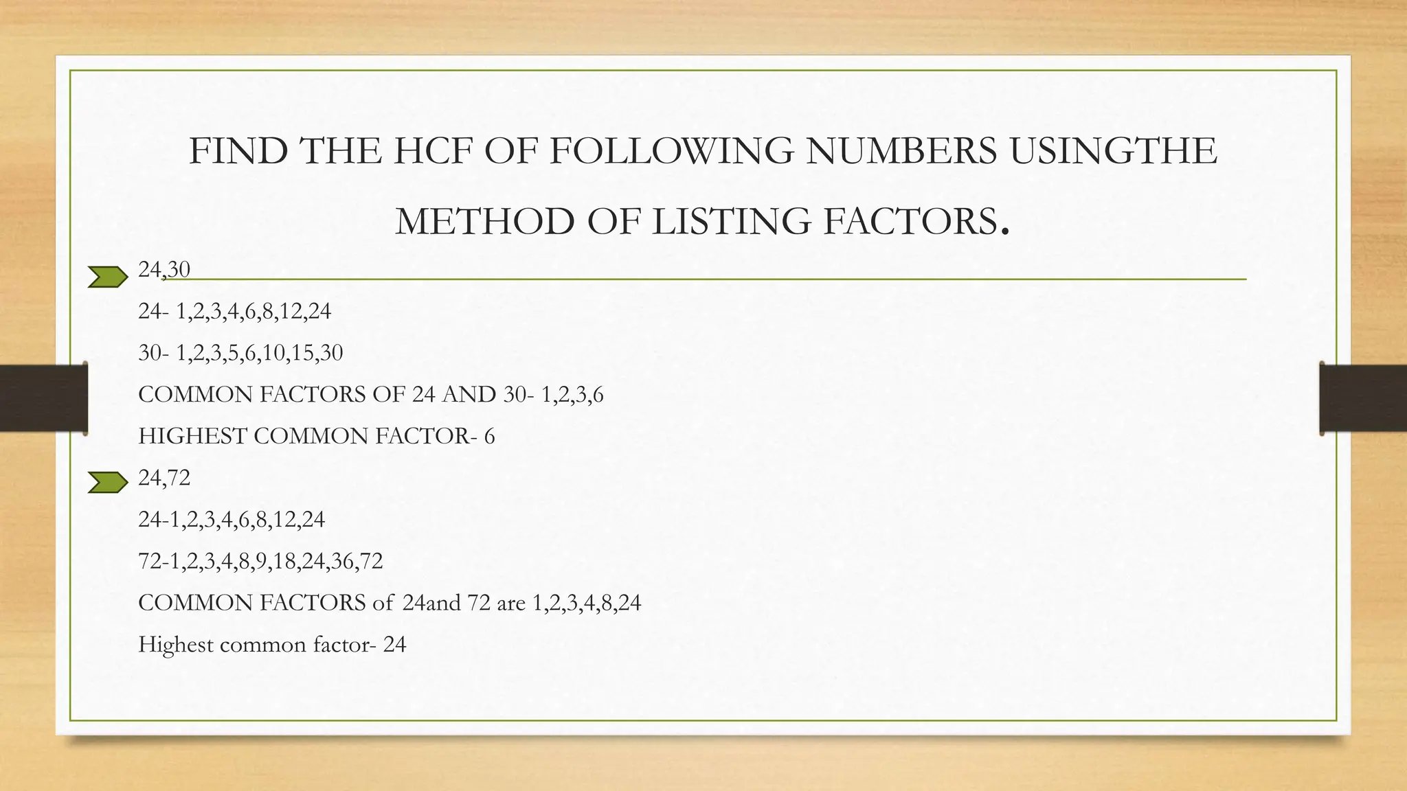 HCF AND LCM.pptx related to maths with examples | PPTX