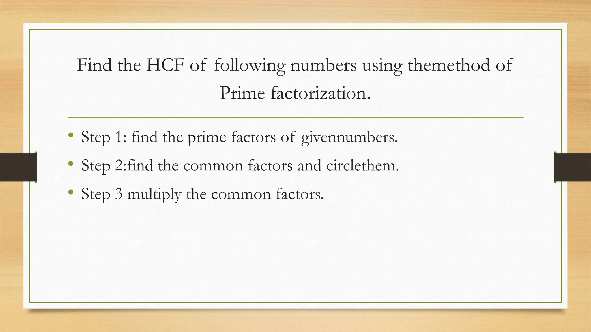 HCF AND LCM.pptx related to maths with examples | PPTX