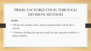 HCF AND LCM.pptx related to maths with examples | PPTX