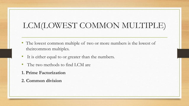 HCF AND LCM.pptx related to maths with examples | PPTX