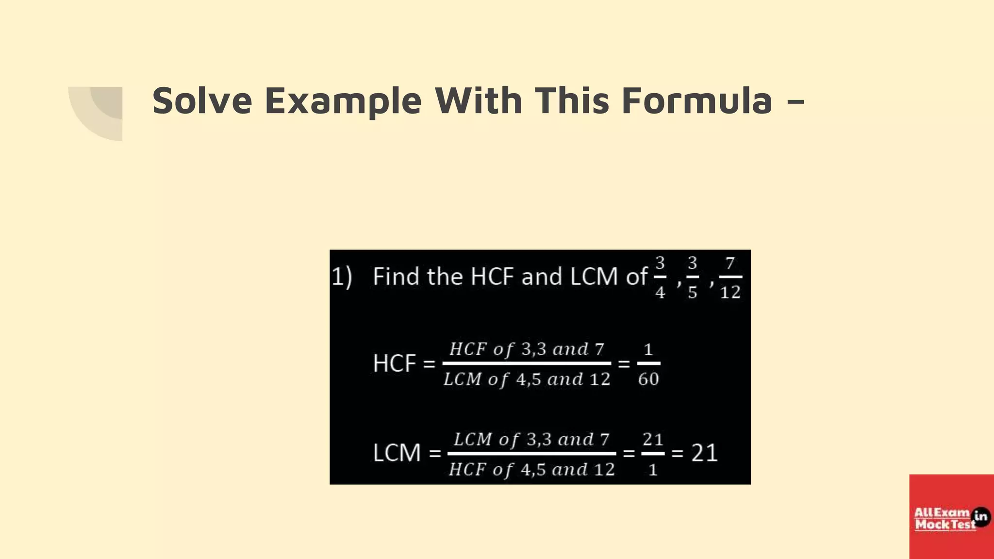 Quick Guide For HCF & LCM | PPTX