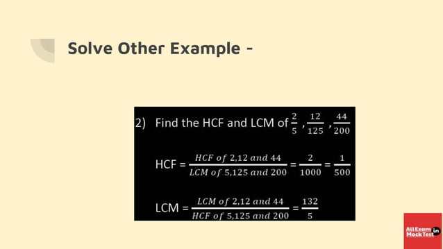 Quick Guide For HCF & LCM | PPTX