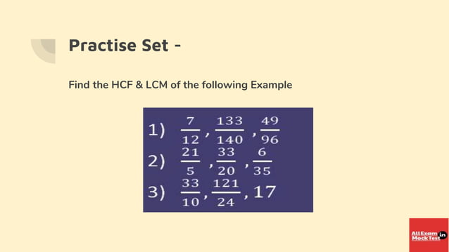 Quick Guide For HCF & LCM | PPTX