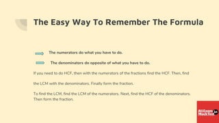 Quick Guide For HCF & LCM | PPTX