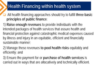 Health Financing Within the Overall Health System | PDF