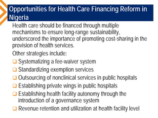 Health Financing Within the Overall Health System | PDF