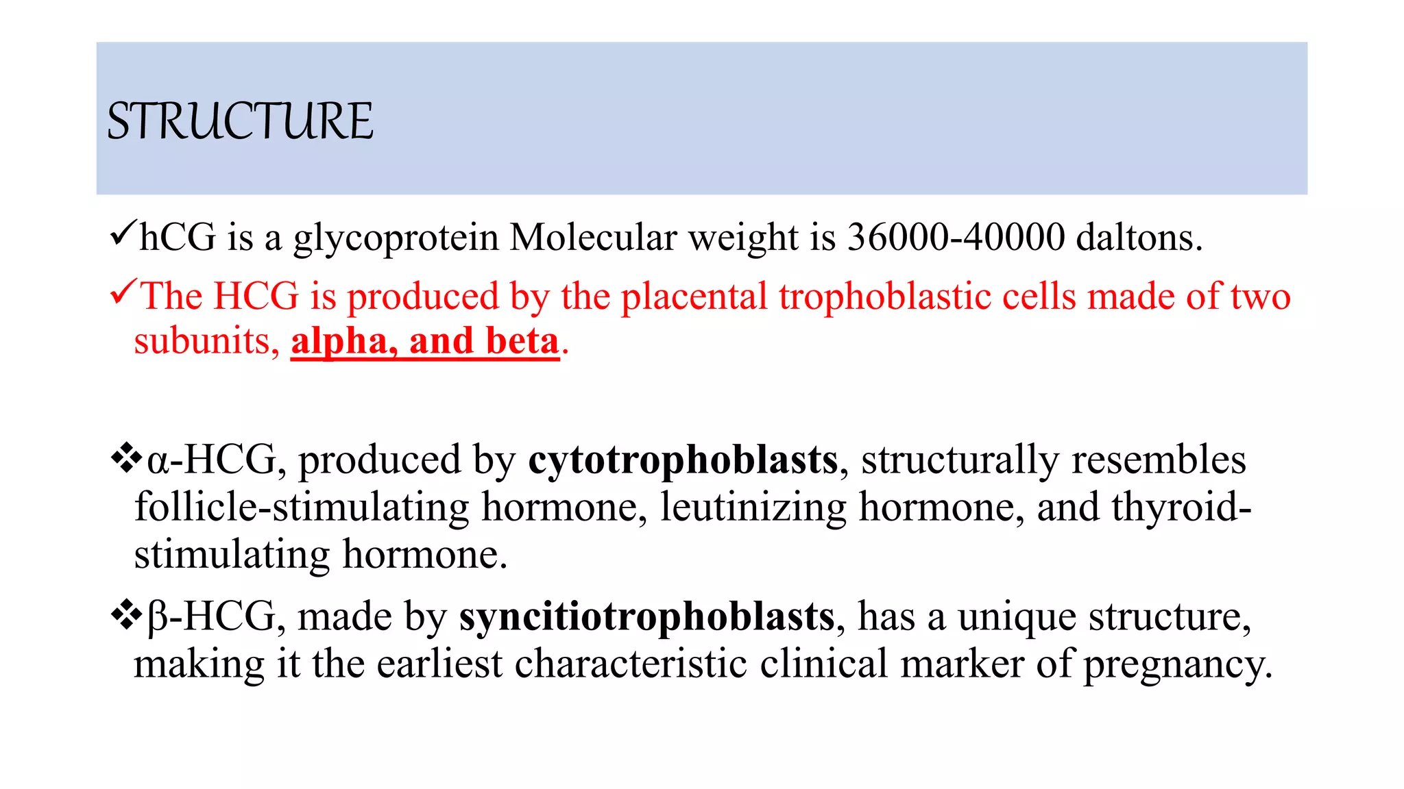 Human chorionic gonadotropin HCG. | PPTX