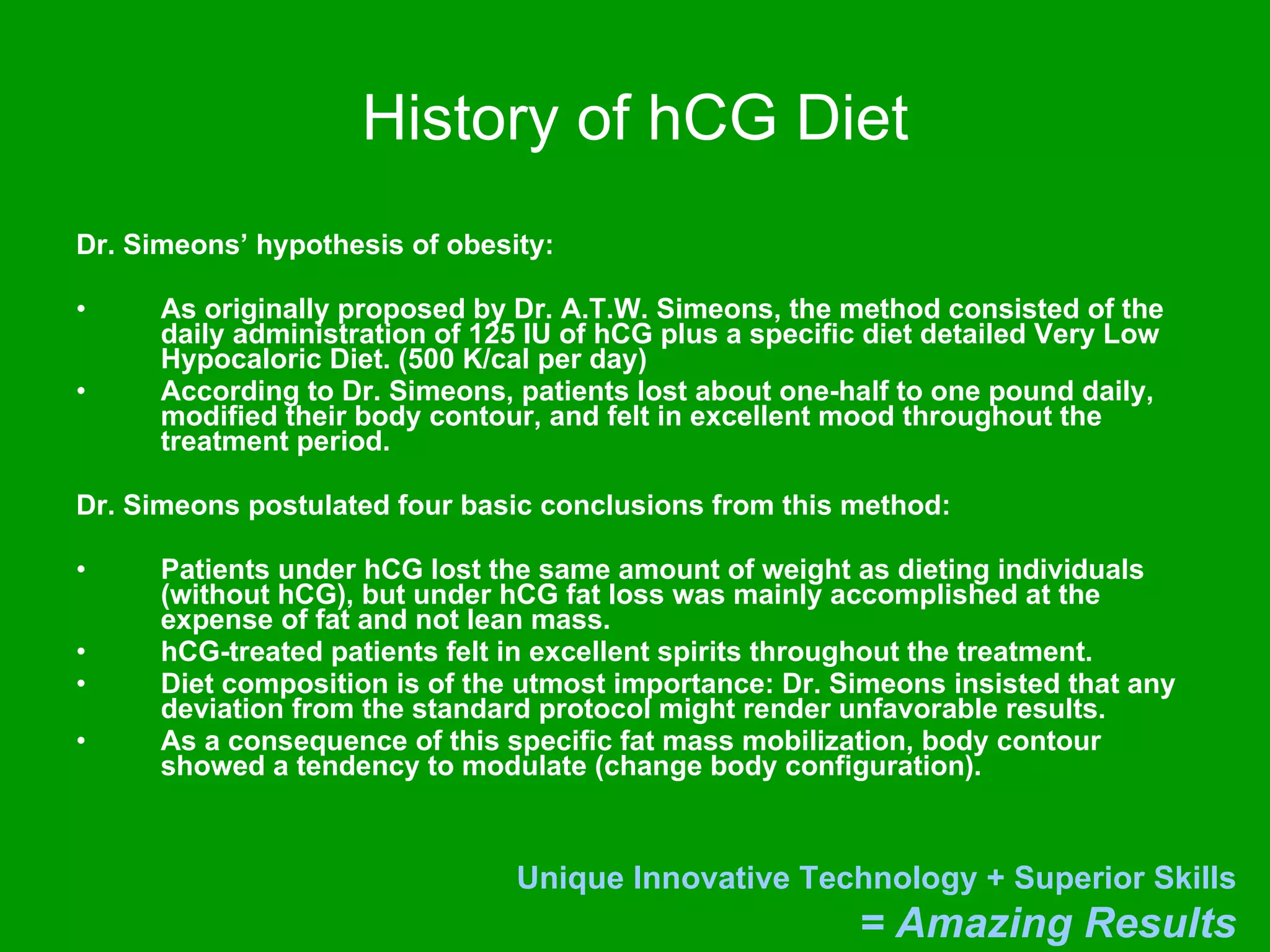 hCG Diet, weight loss with fat loss | PPT