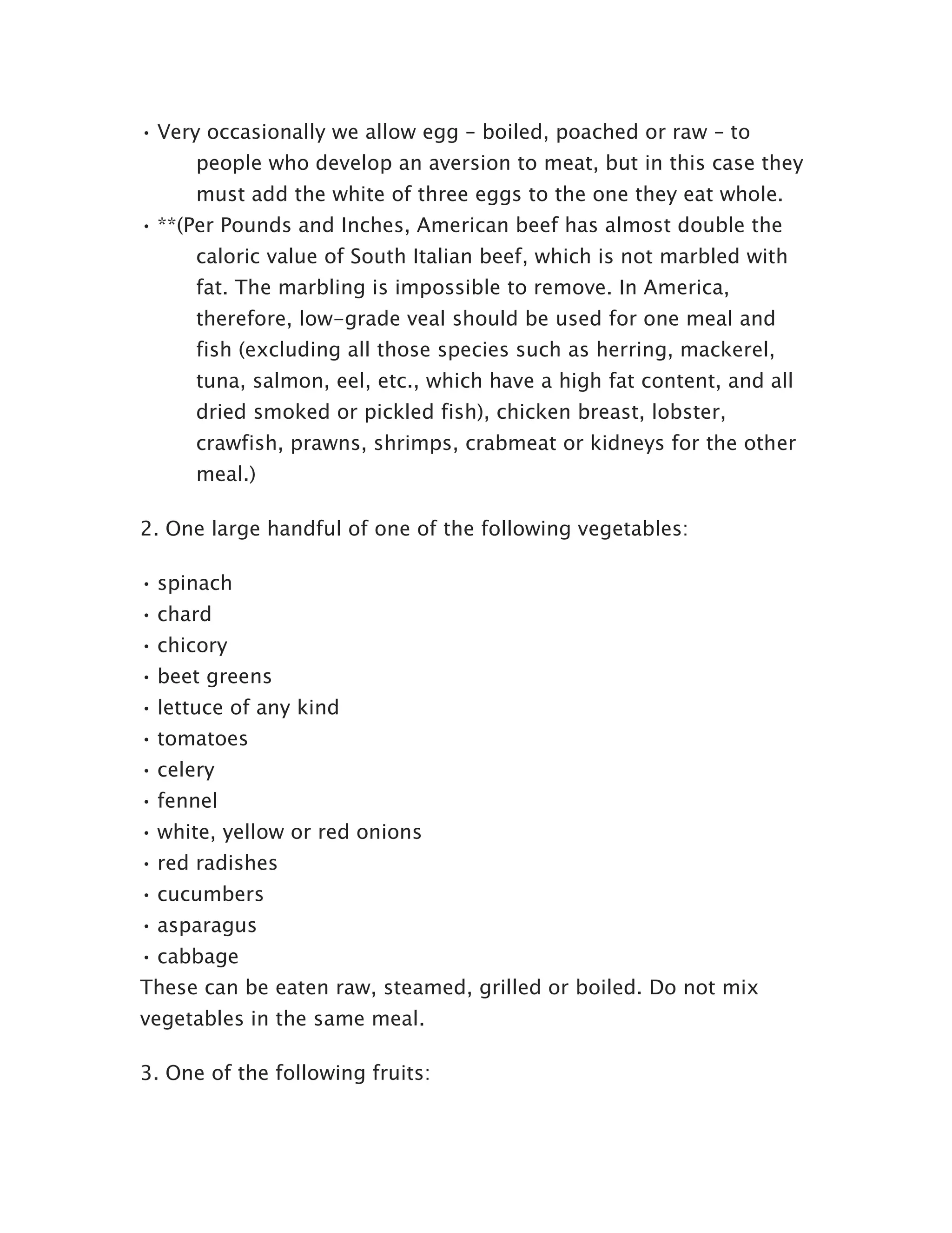 HCG Diet Phase 2 Acceptable Food List | DOCX