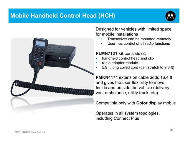 Motorola MotoTRBO Handheld Control Head (HCH) | PPT