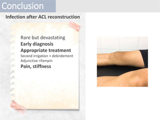 Septic arthritis after ACL reconstruction - Nhiễm trùng khớp sau tái ...