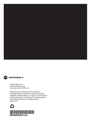 Motorola MotoTRBO XPR5550 HandHeld Control Head (HCH) Installation ...