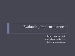 evaluation techniques in HCI | PPTX