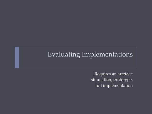 evaluation techniques in HCI | PPTX