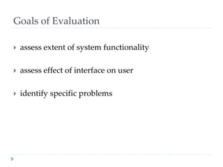 evaluation techniques in HCI | PPTX