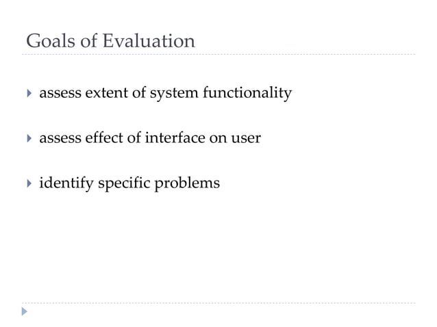 evaluation techniques in HCI | PPTX