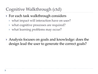 evaluation techniques in HCI | PPTX