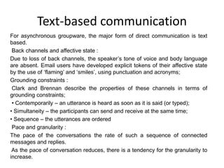 Face to Face Communication and Text Based Communication in HCI | PPTX ...