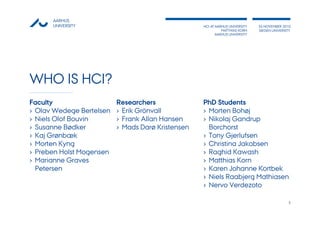 Human Computer Interaction at Aarhus University | PDF