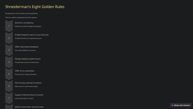 Human Computer Interaction (Guidelines for Interface Design) | PPT