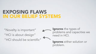 HCI Research as Problem-Solving [CHI'16, presentation slides] | PDF