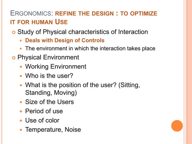 CS8079 Human Computer Interaction | PPT | Computing | Technology & Computing