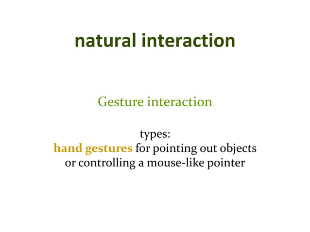 HCI 2018 (10/10) Natural User Interfaces. Ubiquitous Computing | PDF