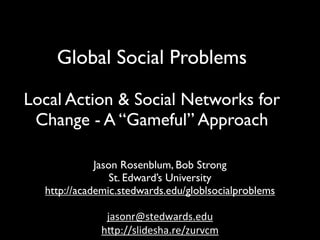 Holy Cross Institute 2012 Global Social Problems Presentation | PPT