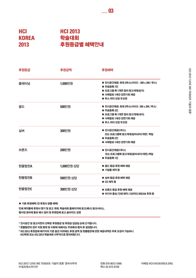 Hci2013 sponsorship package | PDF